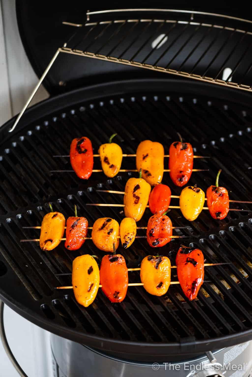 Grilled Mini Peppers with Minty Tzatziki