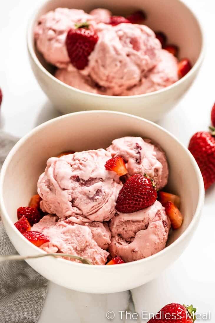 Best Strawberry Ice Cream Recipe (with two secret ingredients!)