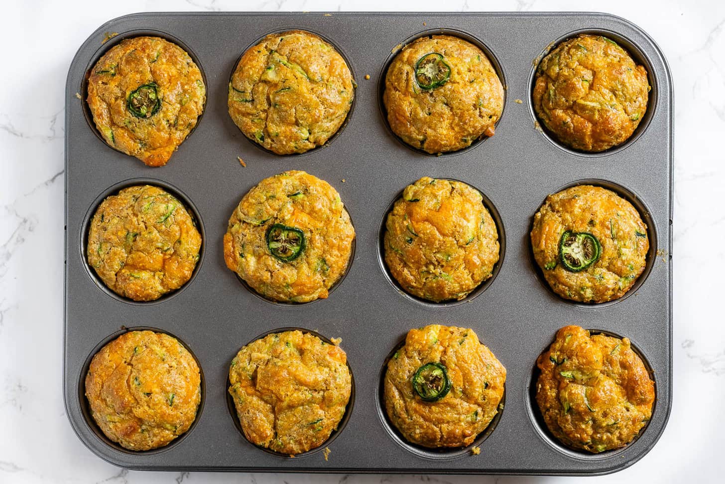 Zucchini Cornbread Muffins with Chili Honey Butter
