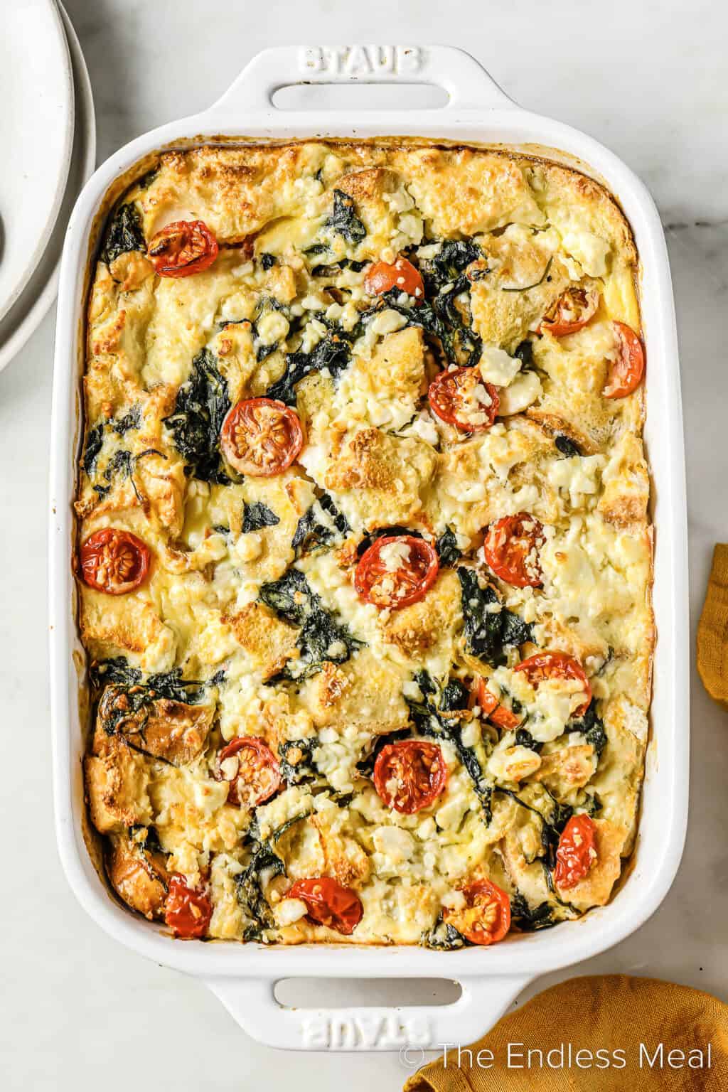 Spinach Tomato Strata