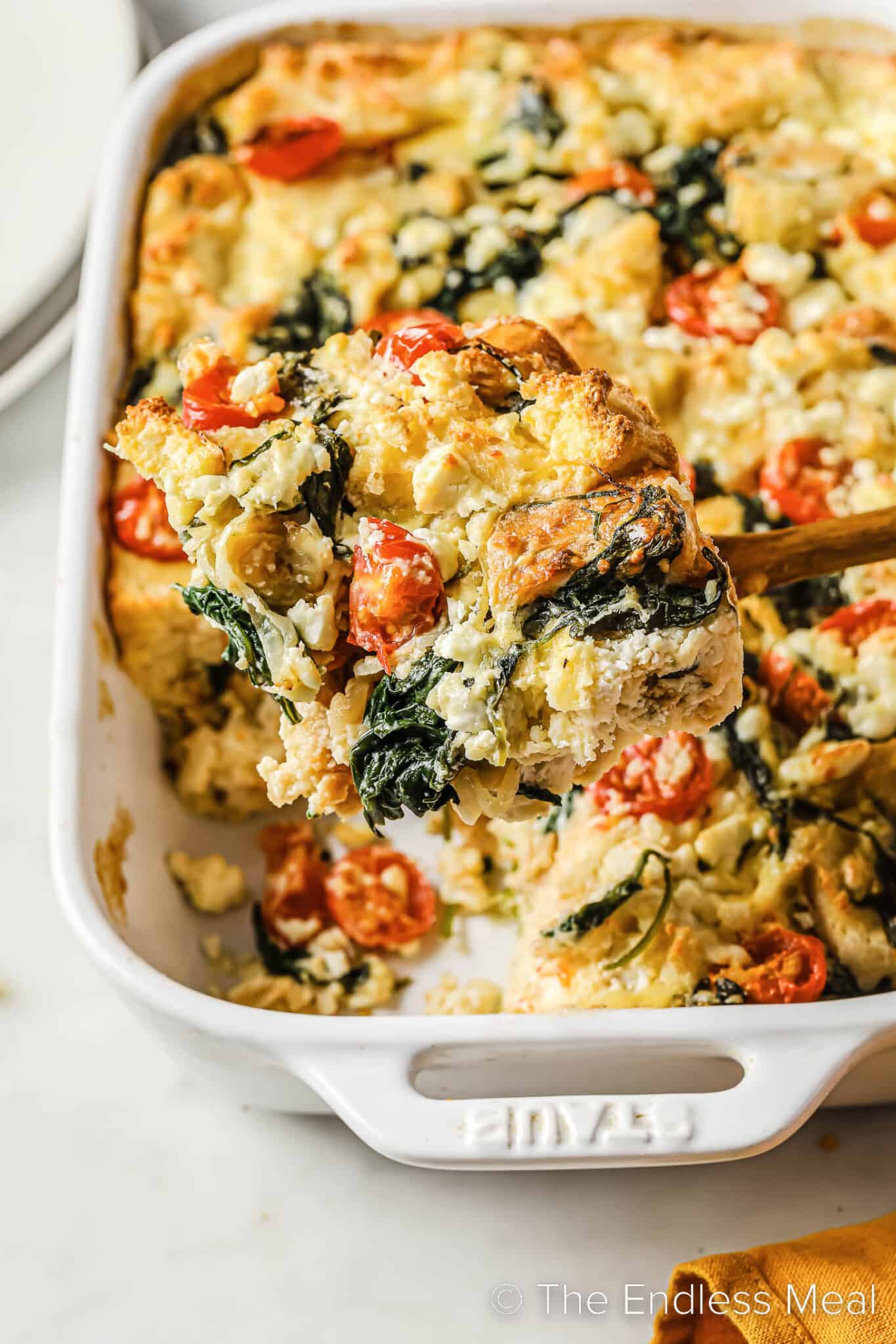 Spinach Tomato Strata
