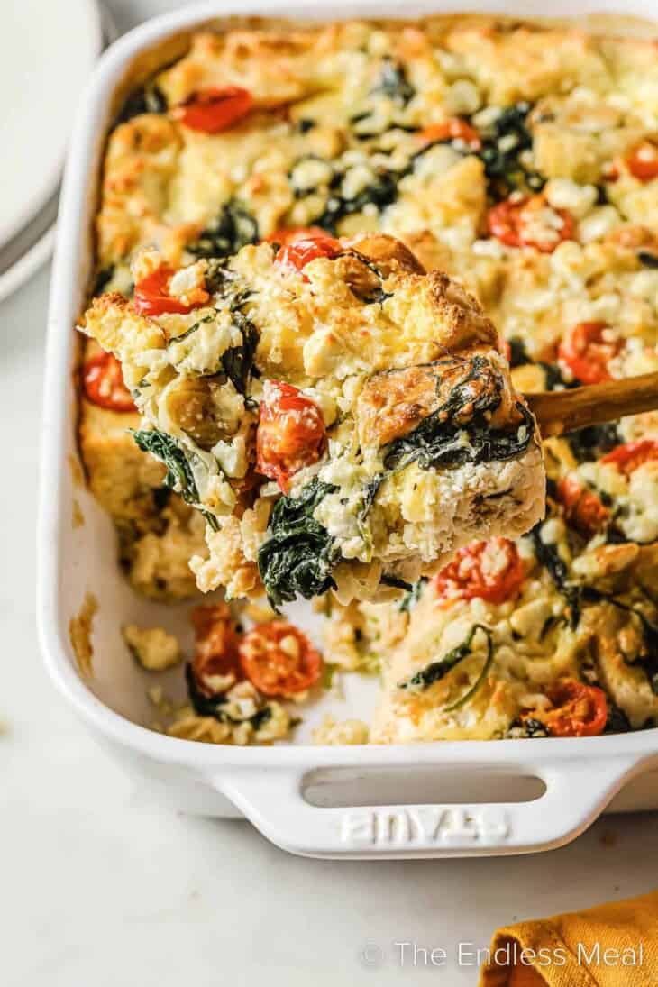 Spinach Tomato Strata