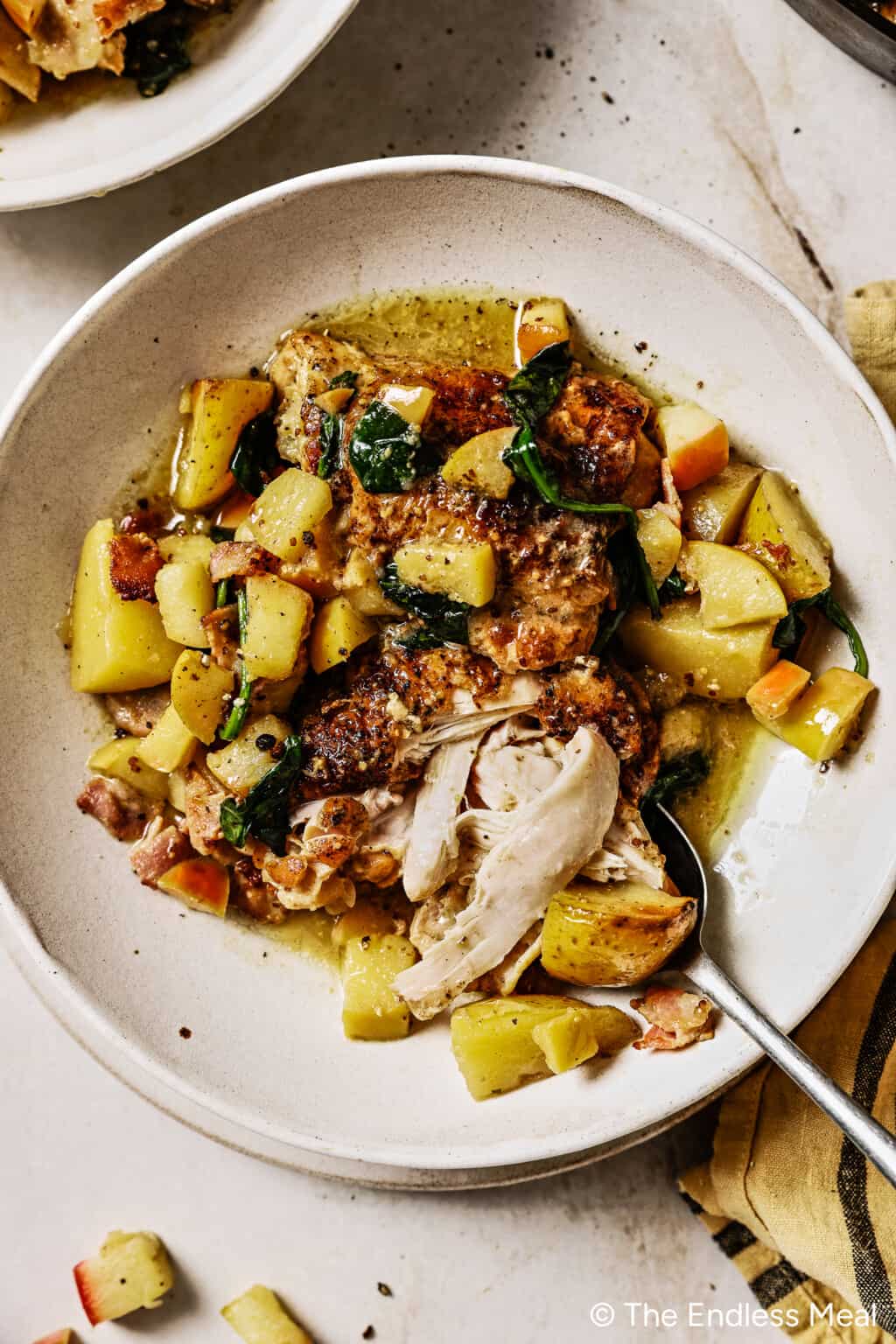 Apple Chicken Recipe with Bacon and Potatoes