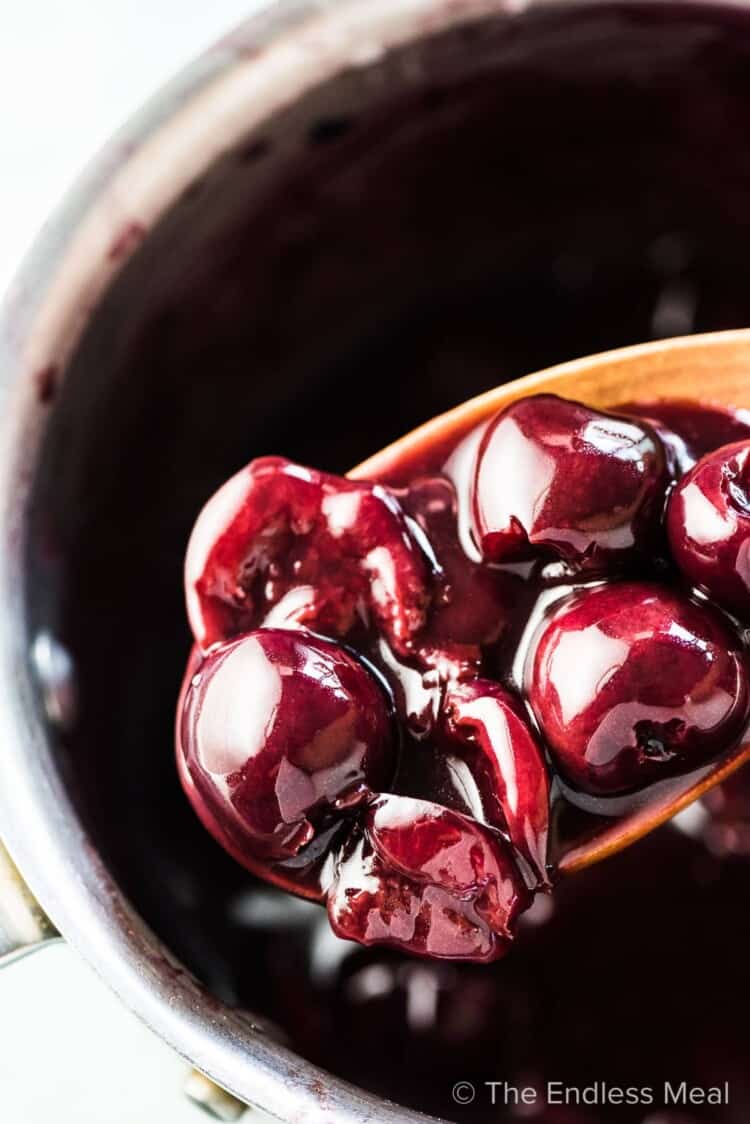 Easy Cherry Sauce (made with fresh or frozen cherries)