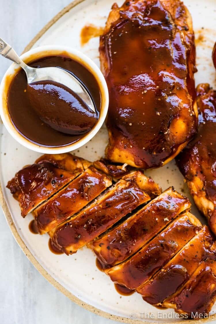 Baked BBQ Chicken Breast (4 ingredient recipe!)