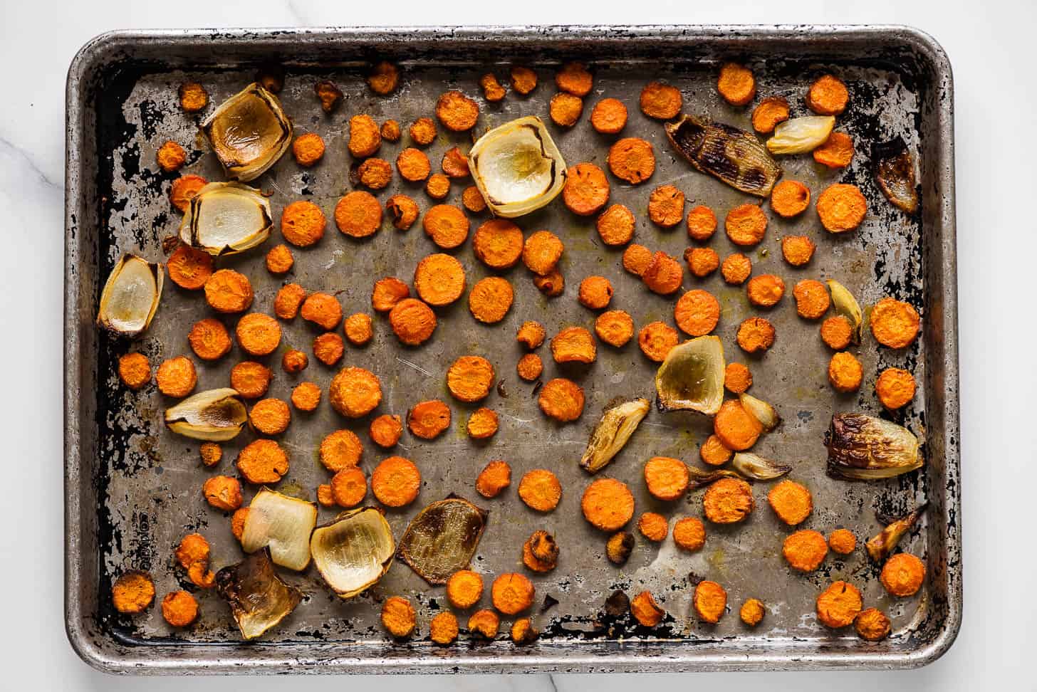 Creamy Roasted Carrot Soup with Crispy Chickpea Croutons