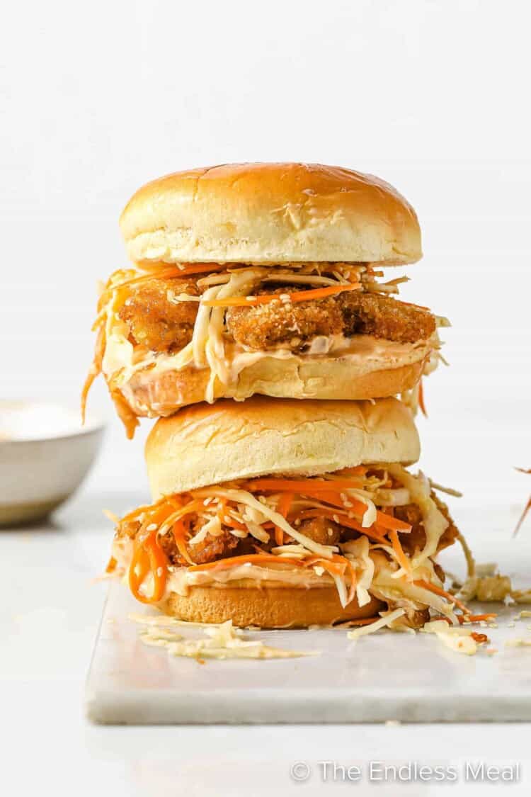 Oyster Po' Boy with Sweet Onion Relish and Chipotle Aioli