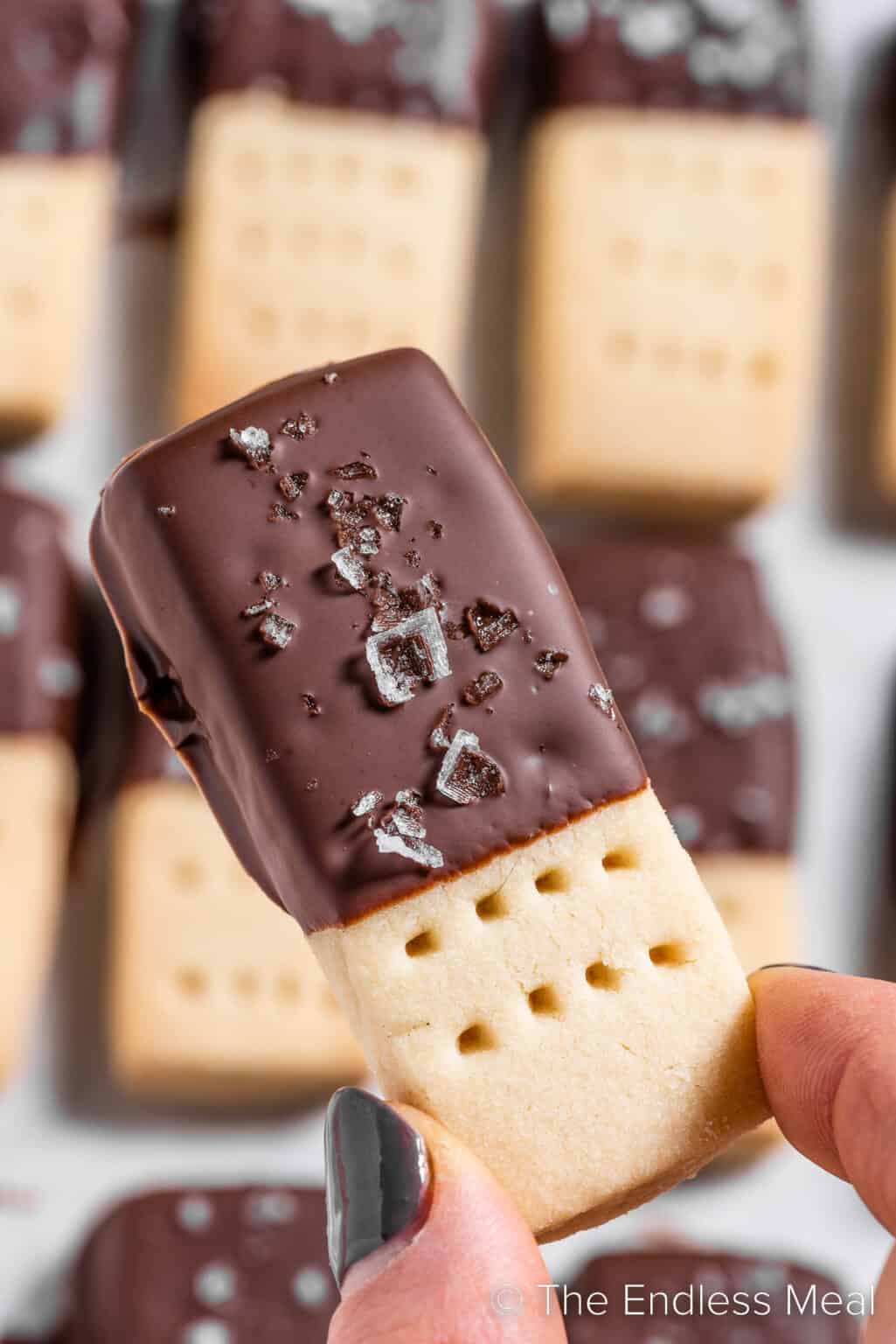 Chocolate Dipped Shortbread Cookies