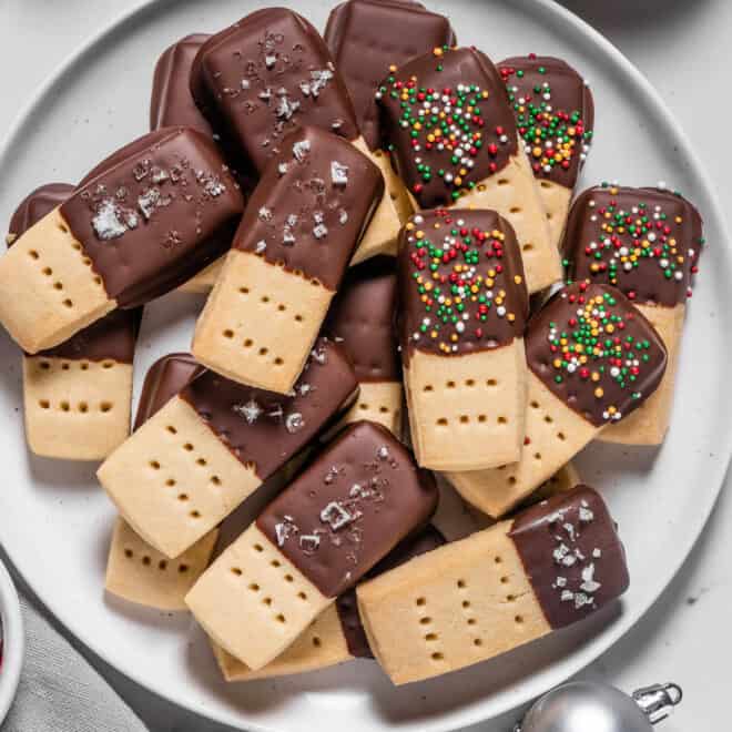 Chocolate Dipped Shortbread Cookies - The Endless Meal®