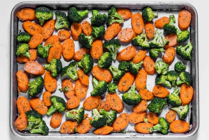 Roasted Broccoli and Carrots