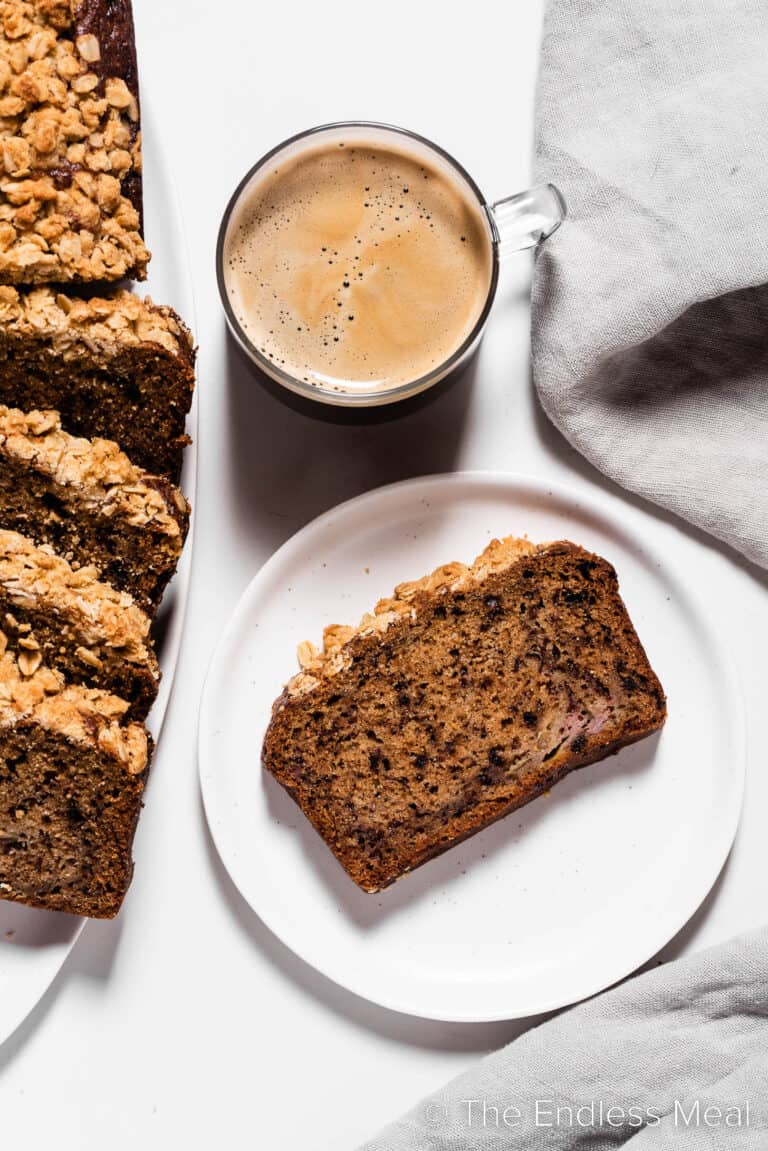 Coffee Banana Bread with Brown Sugar Streusel