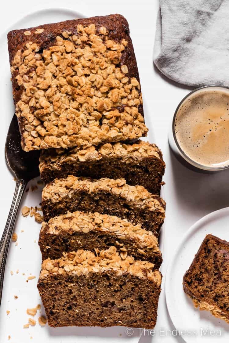 Coffee Banana Bread with Brown Sugar Streusel