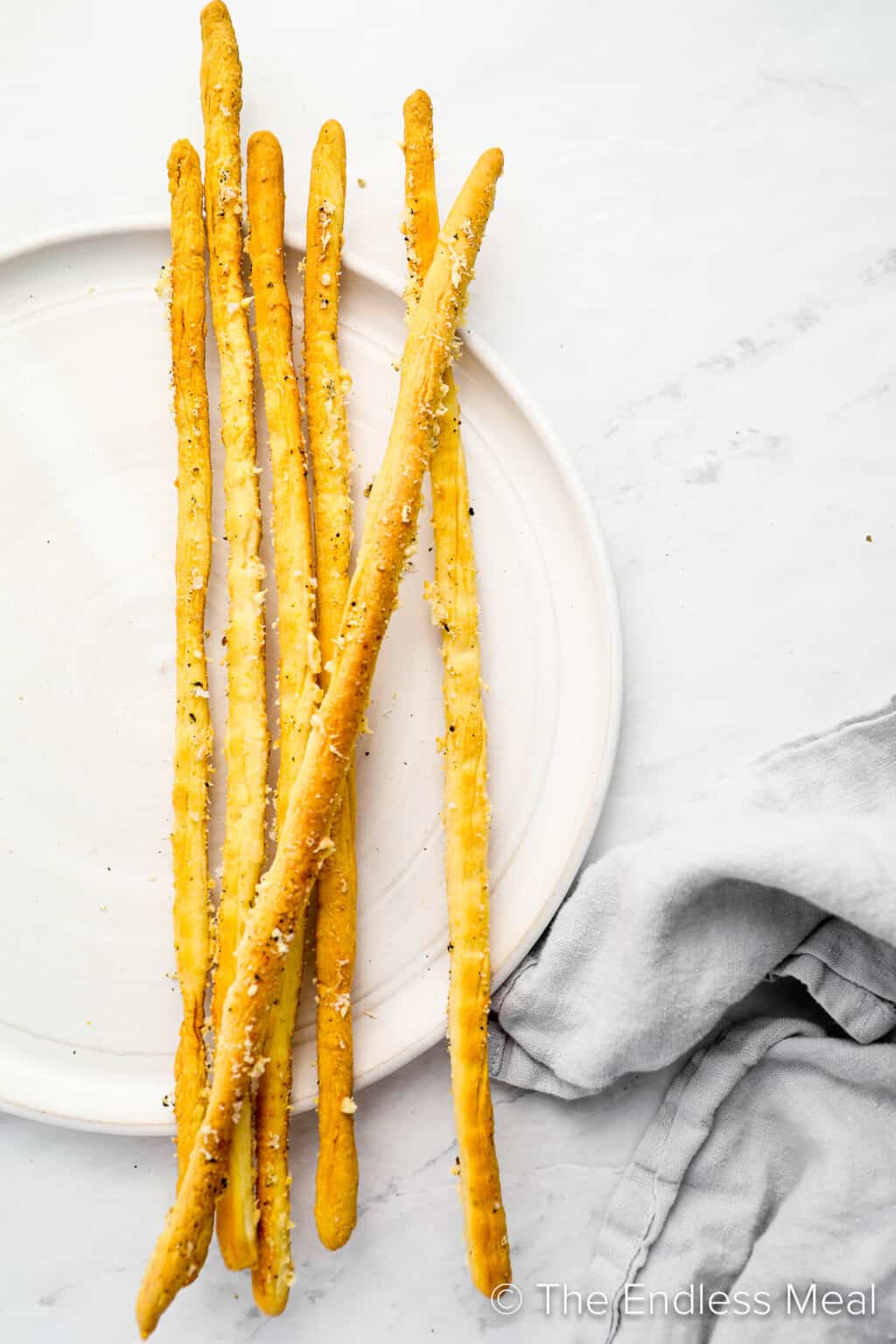 Buttery Grissini with Parmesan and Black Pepper