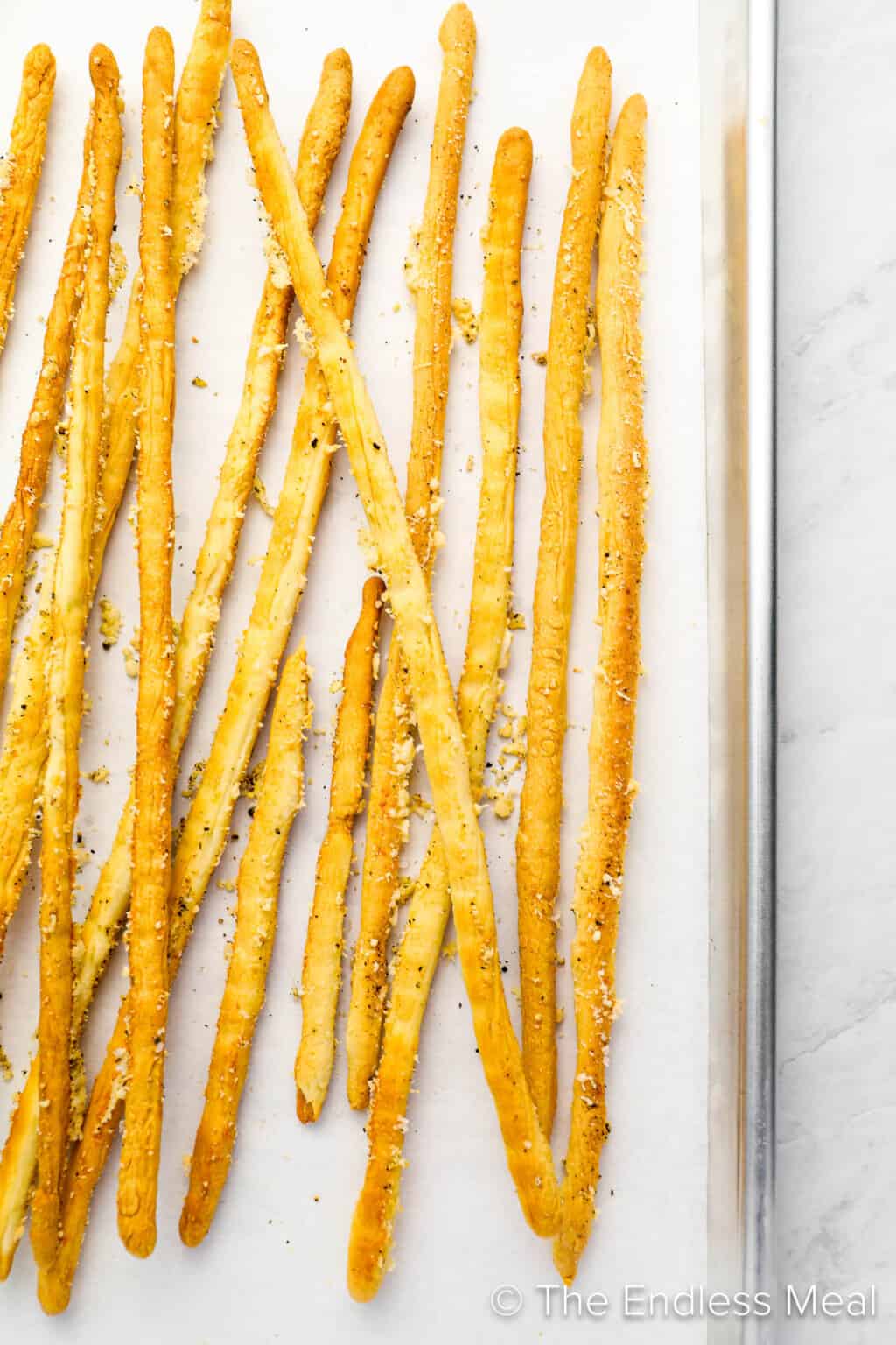 Buttery Grissini with Parmesan and Black Pepper