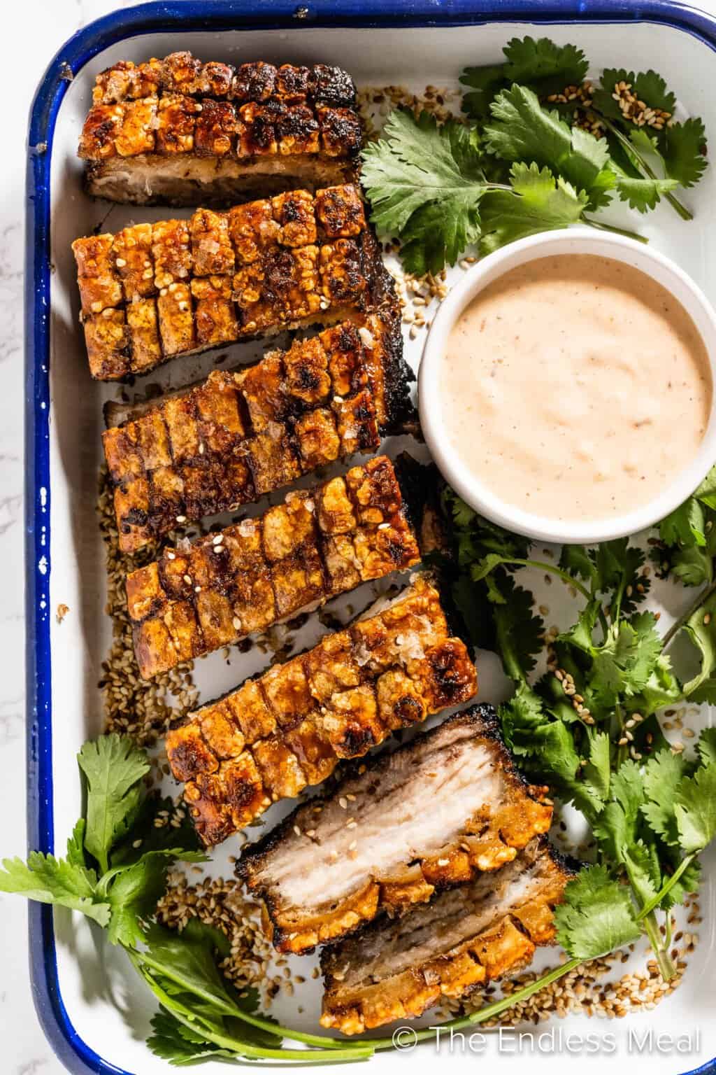 Maple Glazed Pork Belly with Crispy Crackling