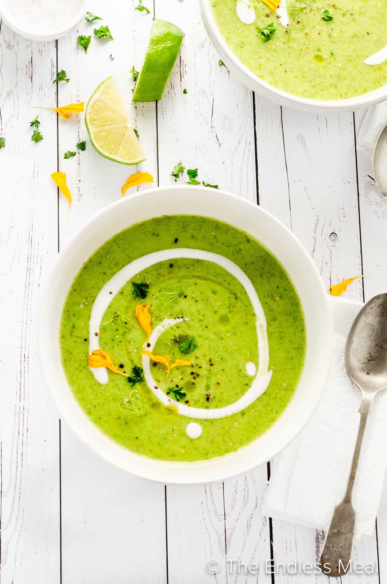 Green Tomato Cucumber Gazpacho