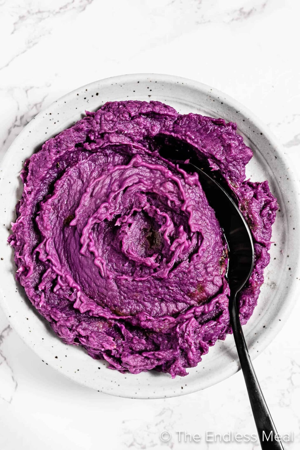 Mashed Purple Sweet Potatoes with Brown Butter
