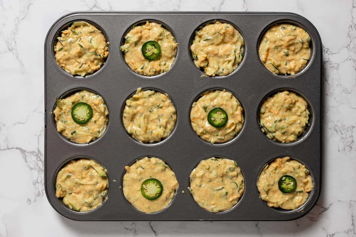 Zucchini Cornbread Muffins with Chili Honey Butter