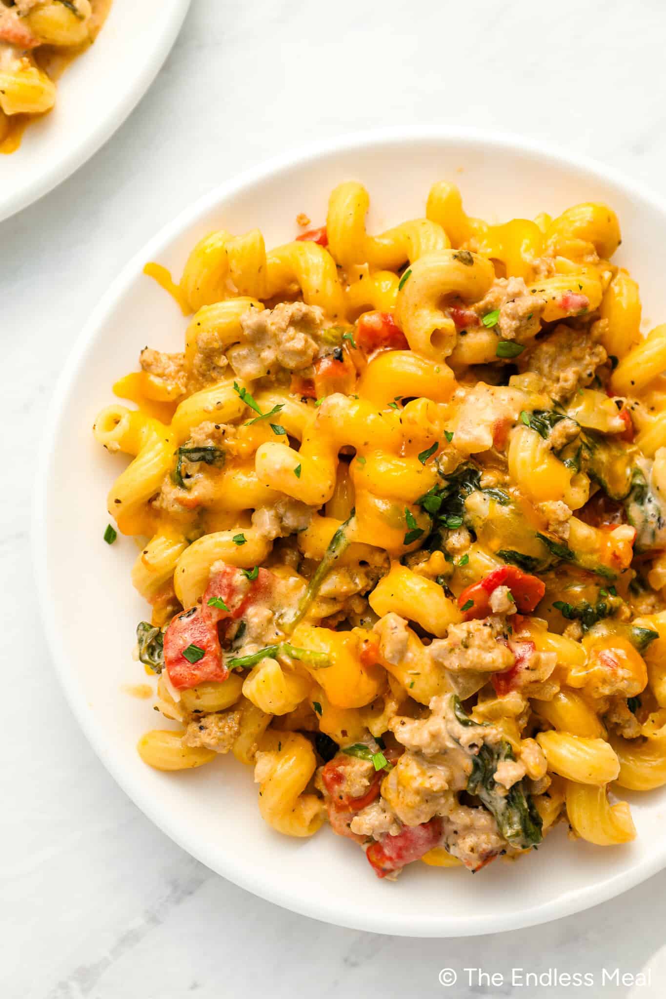 Creamy Cheddar Ground Turkey Pasta (ready in 25 minutes)