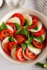 Caprese Salad (Summer Salad with Mozzarella, Tomato, and Basil)