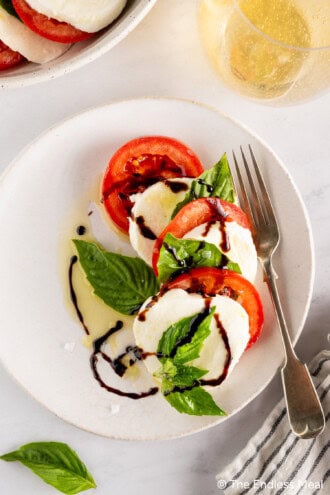 Caprese Salad (Summer Salad with Mozzarella, Tomato, and Basil)