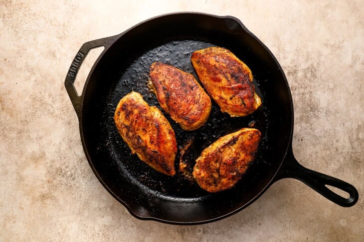 Juicy Cast Iron Chicken Breast with Honey Garlic Herb Butter