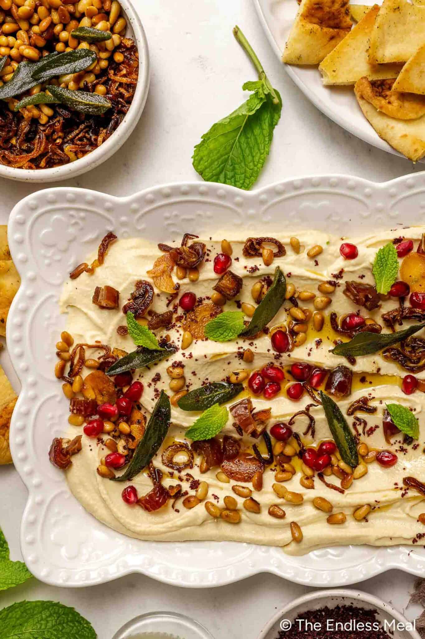 Party-Worthy Hummus (with Gorgeous Hummus Toppings)