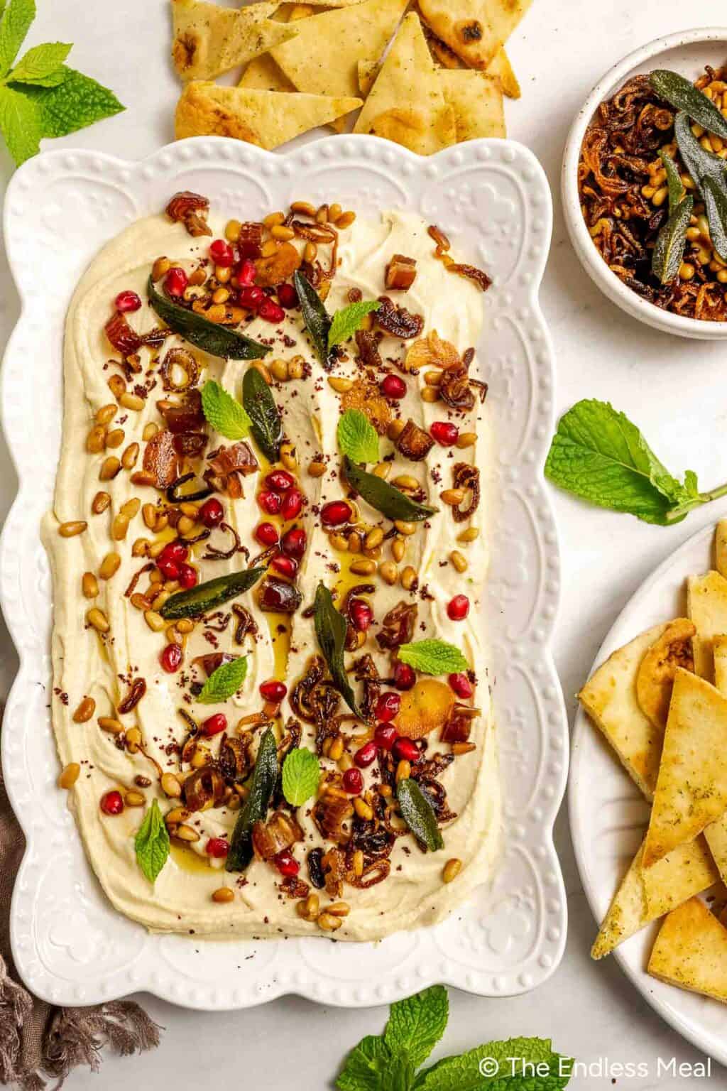 Party-Worthy Hummus (with Gorgeous Hummus Toppings)