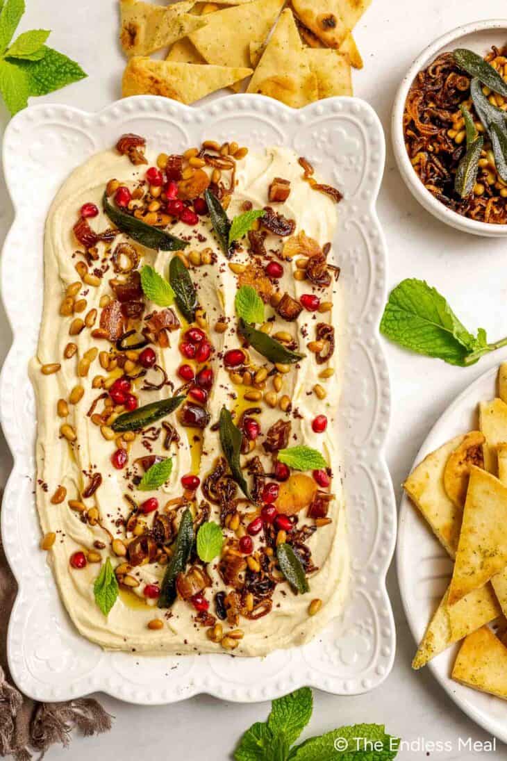 Party-Worthy Hummus (with Gorgeous Hummus Toppings)