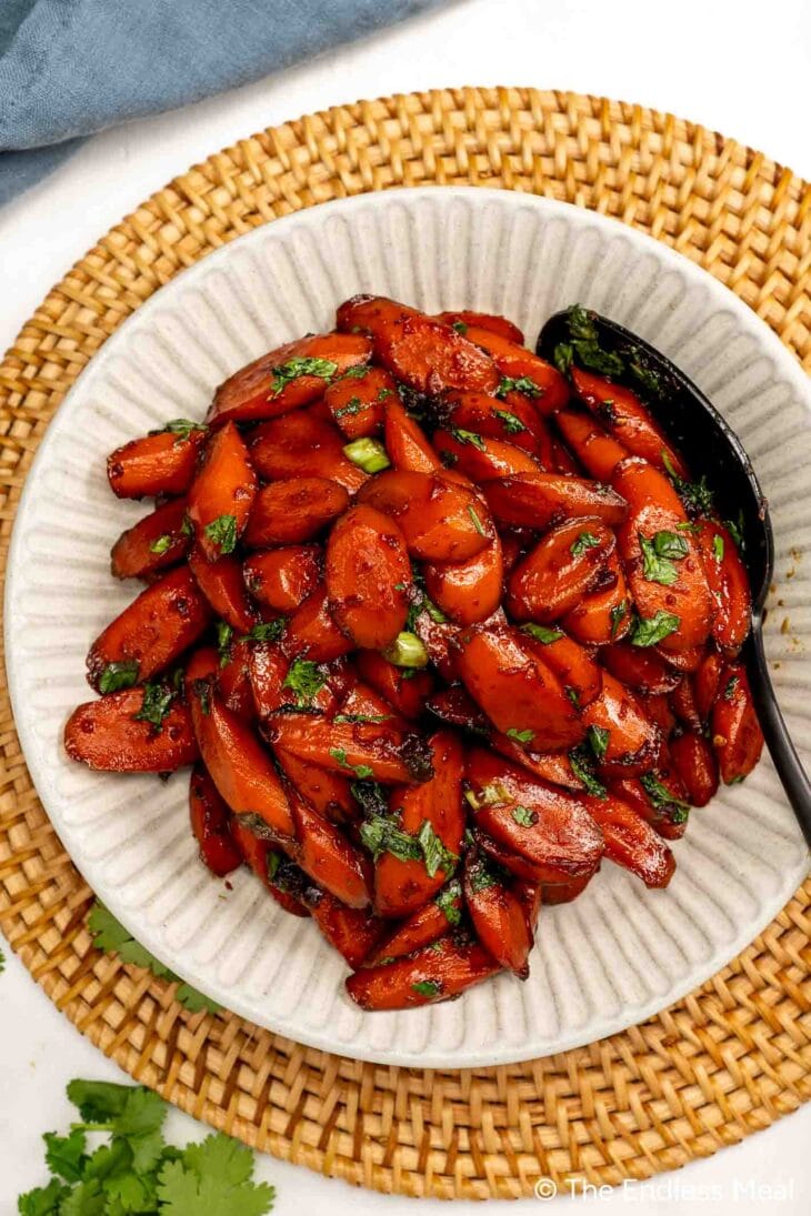 Sticky Asian-Style Glazed Carrots with Ginger, Garlic, and Soy